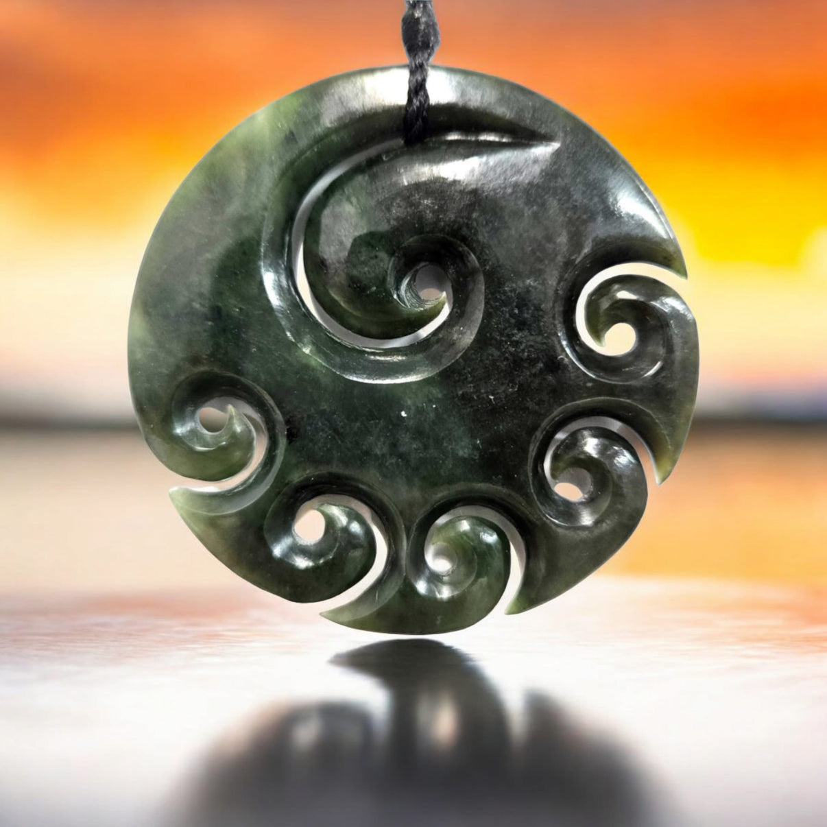 Stunning Pounamu Kopae with Multiple Koru - 70mm – KreatioNZ Taonga