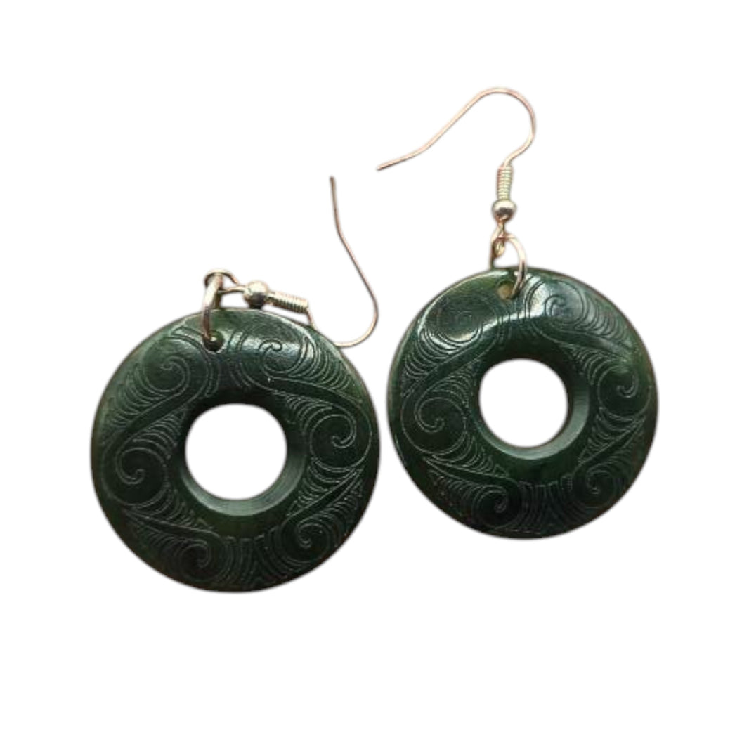 Pounamu Earrings – KreatioNZ Taonga